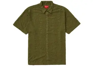 Supreme Chainstitch Chiffon Short Sleeve Shirt - Olive