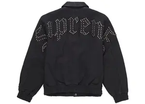 Supreme Pebbled Leather Varsity Jacket