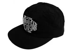 Supreme Pinwheel Nylon 5-panel Cap - Black