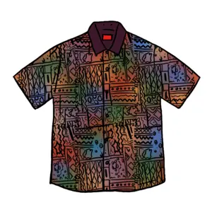 Supreme Patchwork Knit Zip Up Polo Shirt - Multicolor