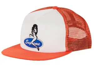 Supreme Pin Up Mesh Back 5-panel Cap - Orange