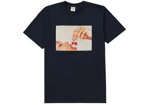 Supreme Cherries Tee Shirt - Navy Blue