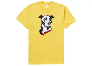 Supreme Pitbull Tee Shirt Acid Yellow