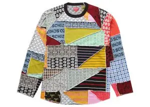 Supreme Patchwork Jacquard Long Sleeve Top - Multicolor