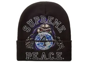 Supreme Embroidered Beanie - Black
