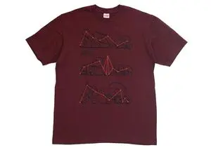 Supreme System Tee Shirt Burgundy