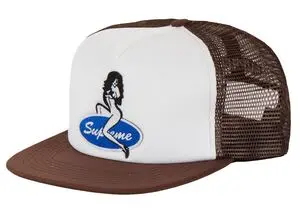 Supreme Pin Up Mesh Back 5-panel Cap - Brown