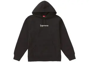 Supreme Swarovski Box Logo Hooded Sweatshirt - Black