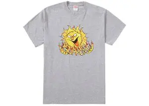 Supreme Sun Tee Shirt - Heather Grey