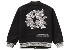 Supreme Support Unit Varsity Jacket - Black