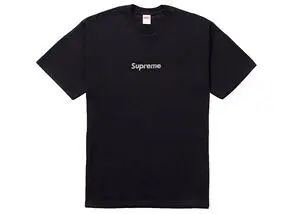 Supreme Swarovski Box Logo Tee Shirt Black