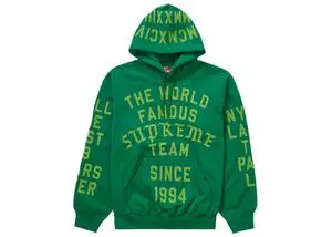 Supreme Team Flocked Hooded Sweatshirt