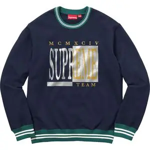 Supreme Team Crewneck Sweatshirt - Navy Blue