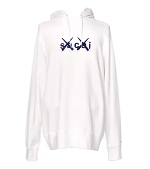 KAWS X Sacai Flock Print Sweatshirt - White