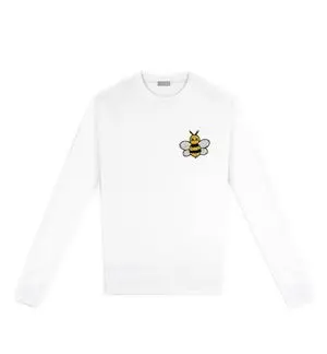 KAWS X Dior Jeweled Bee Crewneck Sweatshirt - White