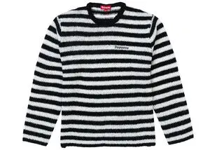 Supreme Stripe Mohair Sweater - Black