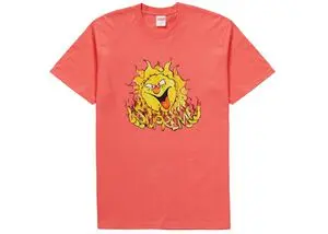 Supreme Sun Tee Shirt - Bright Coral