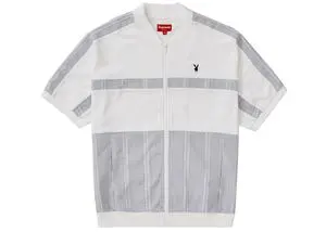 Supreme Playboy Leisure Zip Up Top - White