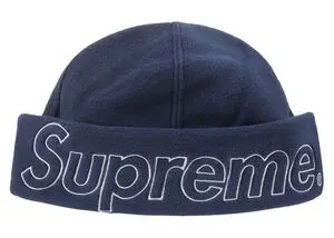Supreme Polartec Beanie - Navy Blue