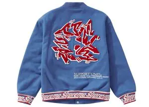 Supreme Supreme Support Unit Varsity Jacket Light Blue