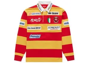 Supreme Stripe Rugby Shirt - Red | Editorialist