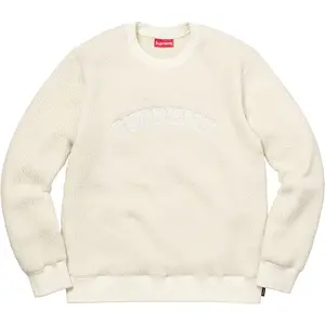 Supreme Polartec Deep Pile Crewneck Sweatshirt - Natural