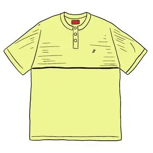 Supreme Terry Short Sleeve Henley - Lime