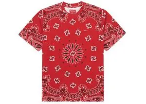 Supreme Small Box Tee Shirt Red Bandana