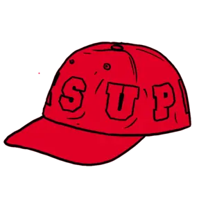 Supreme Spellout 6panel Cap - Red