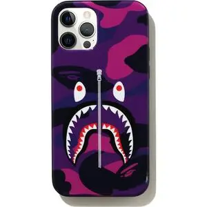 A BATHING APE Camo Shark Iphone 12/12 Pro Case - Purple