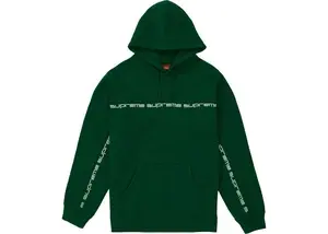 Supreme Text Stripe Hooded Sweatshirt
