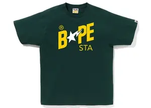 A BATHING APE Colors Sta Logo Tee Shirt - Green