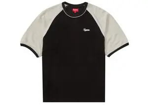 Supreme Terry Raglan Short Sleeve Top - Black
