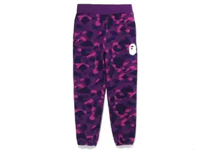 A BATHING APE Camo Wide Fit Sweat Pants - Purple