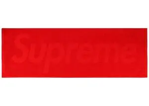 Supreme Terry Logo Hand Towel - Red