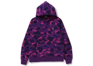 A BATHING APE Camo One Point Ape Head Pullover Hoodie - Purple