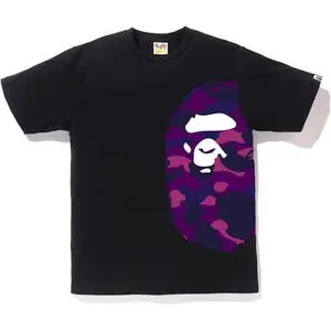 BAPE Camo Side Big Ape Head Tee Shirt Black/purple