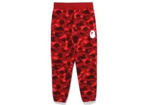 A BATHING APE Camo Sweatpants - Red
