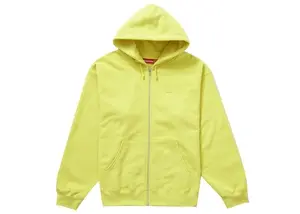 Supreme Small Box Zip Up Hooded Sweatshirt - Acid Yellow
