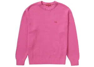 Supreme Textured Small Box Sweater - Pink