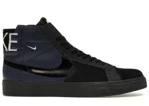 Nike Zoom Blazer Mid Premium Deconstructed Sneakers - Midnight Navy Blue/football Grey/anthracite