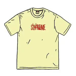 Supreme Splatter Short Sleeve Top - Pale Yellow