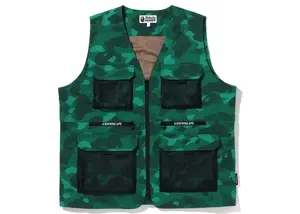A BATHING APE Camouflage Zip-up Vest