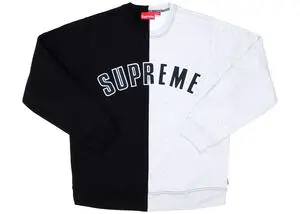 Supreme Split Crewneck Sweatshirt - Black