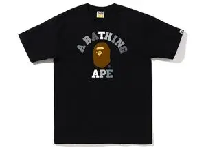 BAPE Colors College Tee Shirt - Black Black