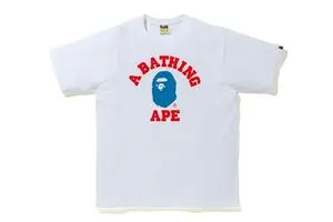 A BATHING APE Colors College T-shirt - White/blue