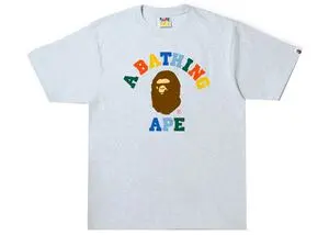 A BATHING APE Colors College Tee Shirt - Gray
