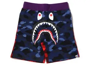 A BATHING APE Crazy Camo Shark Sweat Shorts