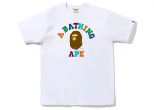 BAPE Colors College Tee Shirt (fw22) White Multi