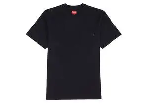 Supreme Short Sleeve Pocket Tee Shirt - Black